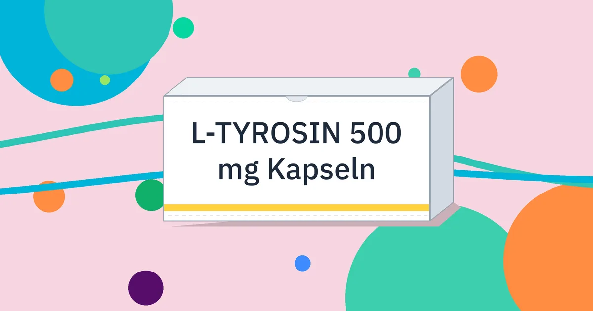 Symbolbild: Packung mit der Aufschrift L-TYROSIN 500 mg Kapseln (PZN 16530059) – Verfügbarkeit und Bezug in Apotheken in Frankfurt am Main