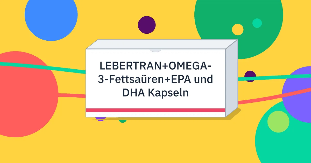 Symbolbild: Packung mit der Aufschrift LEBERTRAN+OMEGA-3-Fettsaüren+EPA und DHA Kapseln (PZN 19337498) – Verfügbarkeit und Bezug in Apotheken in Frankfurt am Main