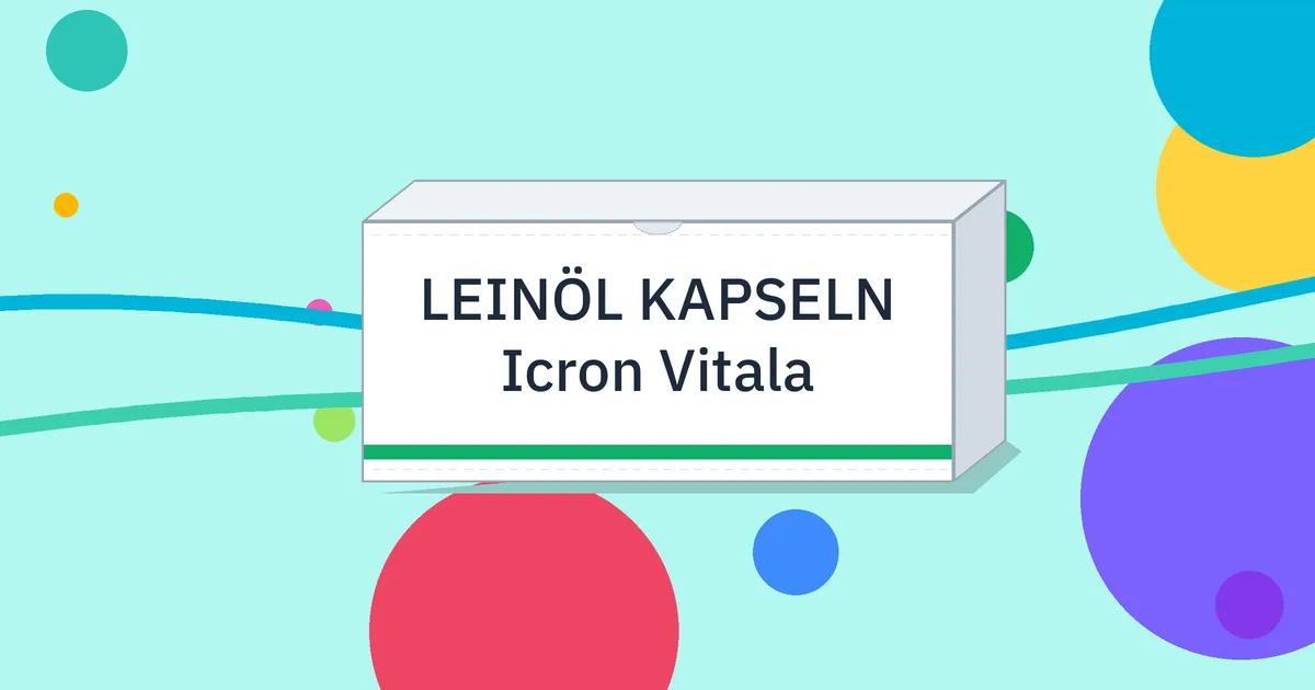 Symbolbild: Packung mit der Aufschrift LEINÖL KAPSELN Icron Vitala (PZN 01582381) – Verfügbarkeit und Bezug in Apotheken in Frankfurt am Main