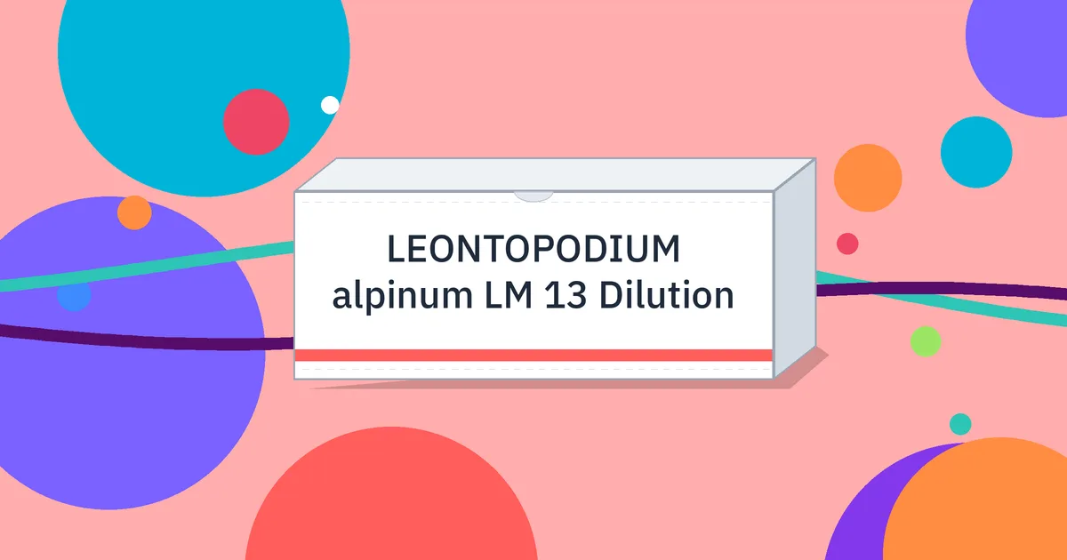 Symbolbild: Packung mit der Aufschrift LEONTOPODIUM alpinum LM 13 Dilution (PZN 13525425) – Verfügbarkeit und Bezug in Apotheken in Frankfurt am Main