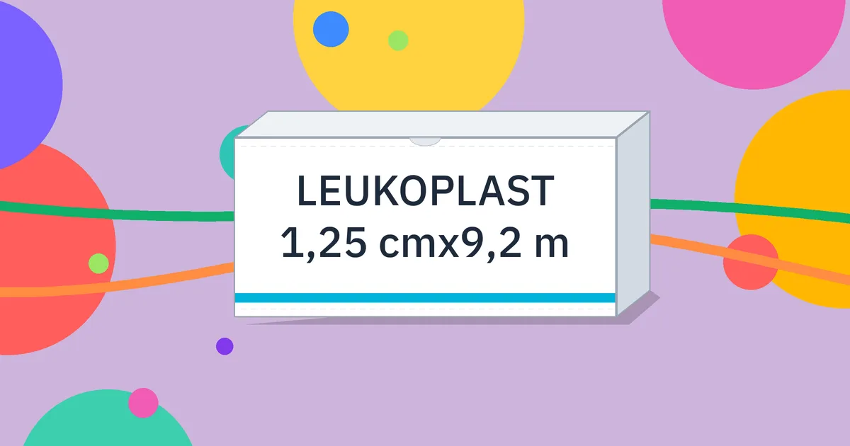 Symbolbild: Packung mit der Aufschrift LEUKOPLAST 1,25 cmx9,2 m (PZN 19882876) – Verfügbarkeit und Bezug in Apotheken in Frankfurt am Main