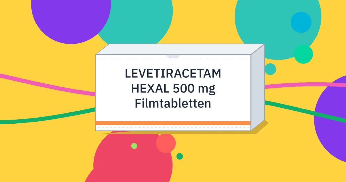 Symbolbild: Packung mit der Aufschrift LEVETIRACETAM HEXAL 500 mg Filmtabletten (PZN 09123230) – Verfügbarkeit und Bezug in Apotheken in Frankfurt am Main