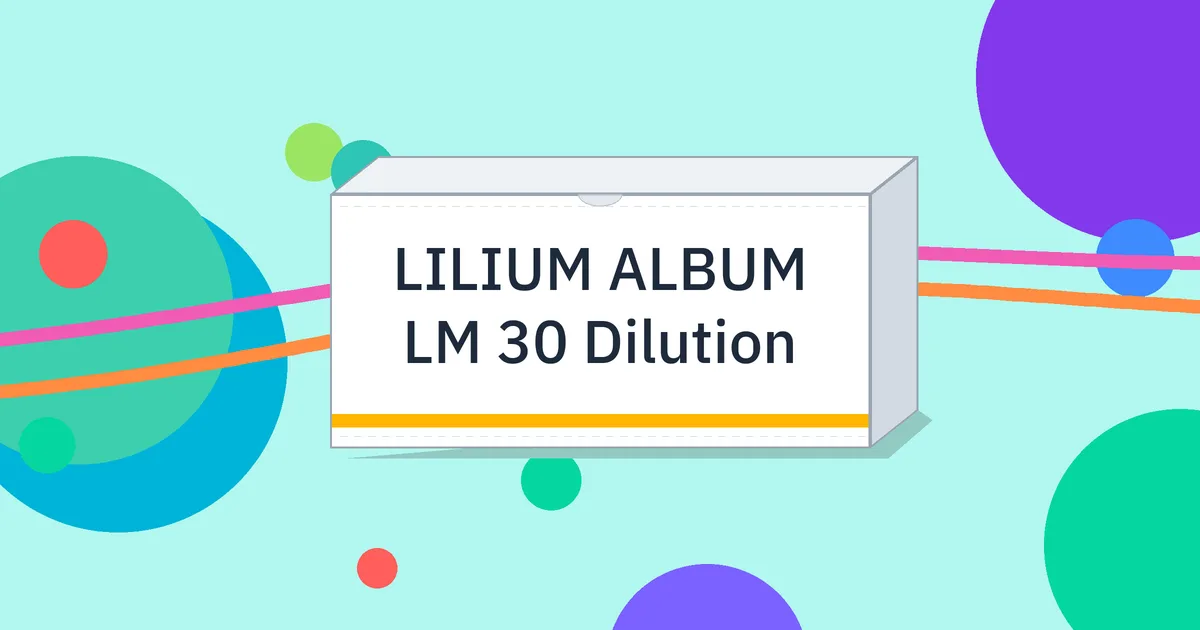 Symbolbild: Packung mit der Aufschrift LILIUM ALBUM LM 30 Dilution (PZN 12930879) – Verfügbarkeit und Bezug in Apotheken in Frankfurt am Main