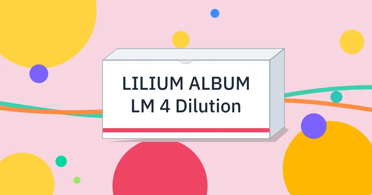 Symbolbild: Packung mit der Aufschrift LILIUM ALBUM LM 4 Dilution (PZN 12930543) – Verfügbarkeit und Bezug in Apotheken in Frankfurt am Main