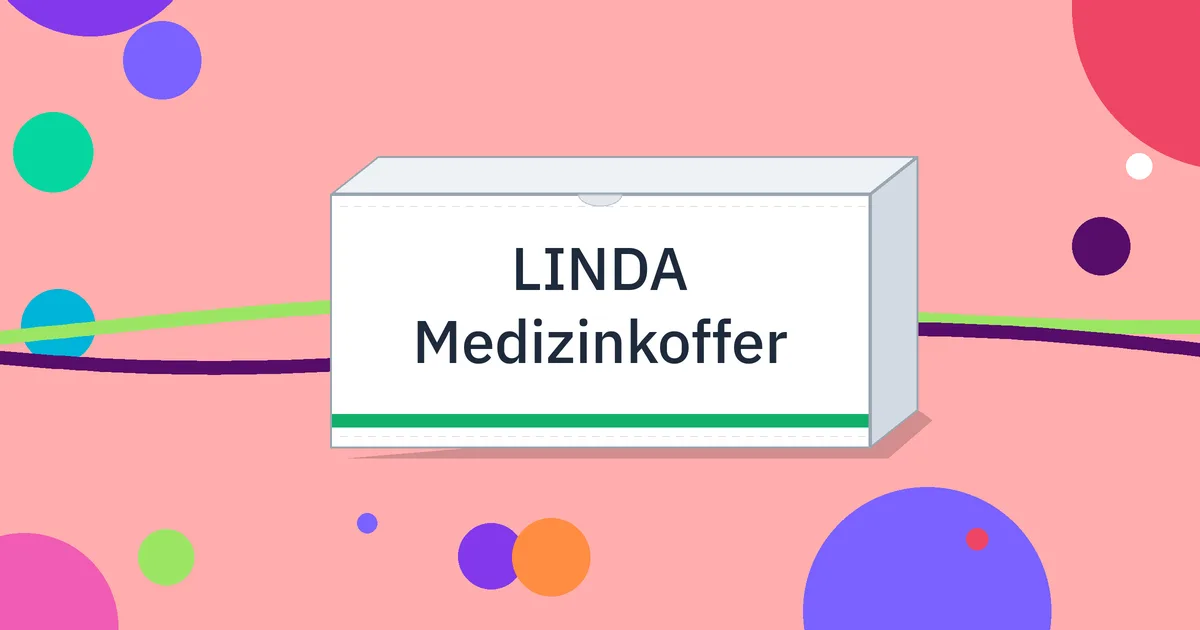 Symbolbild: Packung mit der Aufschrift LINDA Medizinkoffer (PZN 16148584) – Verfügbarkeit und Bezug in Apotheken in Frankfurt am Main