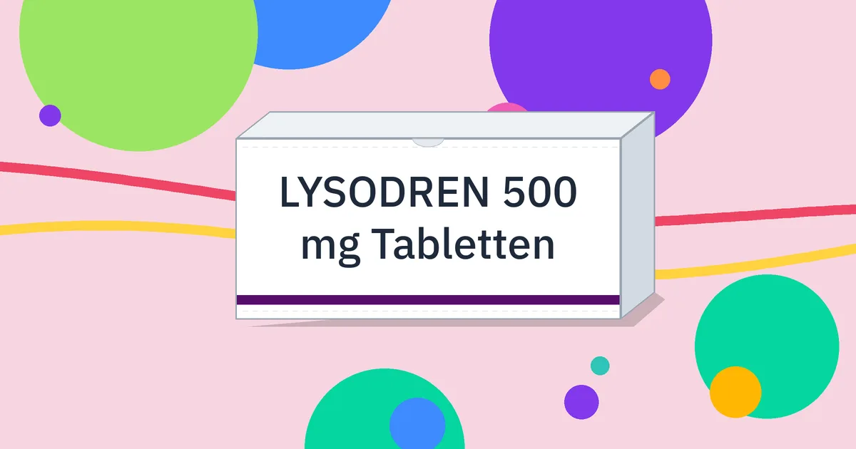 Symbolbild: Packung mit der Aufschrift LYSODREN 500 mg Tabletten (PZN 19782028) – Verfügbarkeit und Bezug in Apotheken in Frankfurt am Main