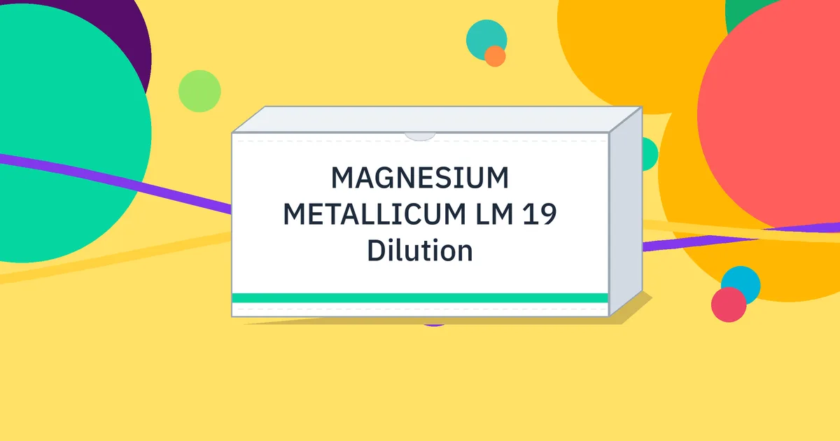Symbolbild: Packung mit der Aufschrift MAGNESIUM METALLICUM LM 19 Dilution (PZN 12938473) – Verfügbarkeit und Bezug in Apotheken in Frankfurt am Main