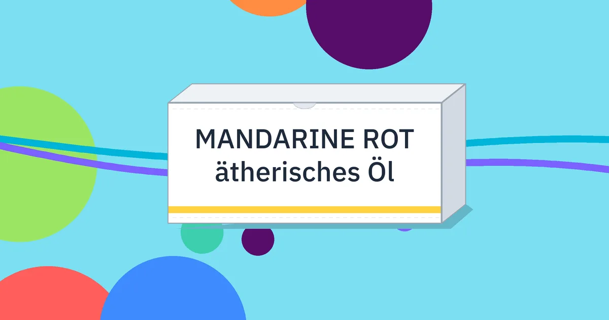 Symbolbild: Packung mit der Aufschrift MANDARINE ROT ätherisches Öl (PZN 10546289) – Verfügbarkeit und Bezug in Apotheken in Frankfurt am Main