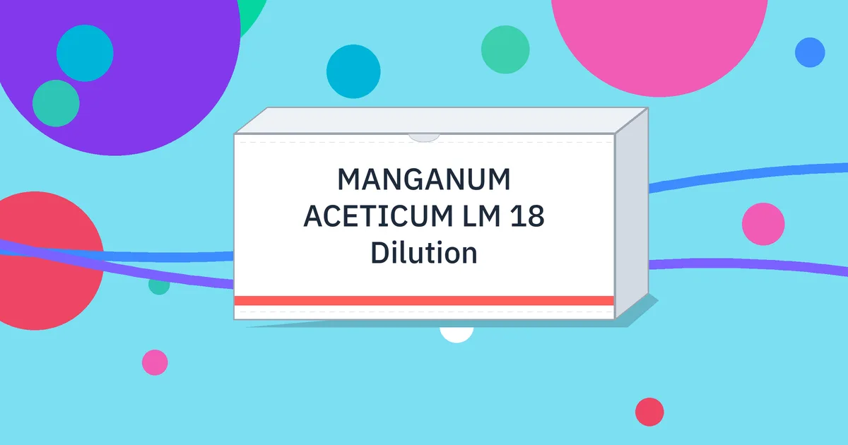 Symbolbild: Packung mit der Aufschrift MANGANUM ACETICUM LM 18 Dilution (PZN 12942440) – Verfügbarkeit und Bezug in Apotheken in Frankfurt am Main