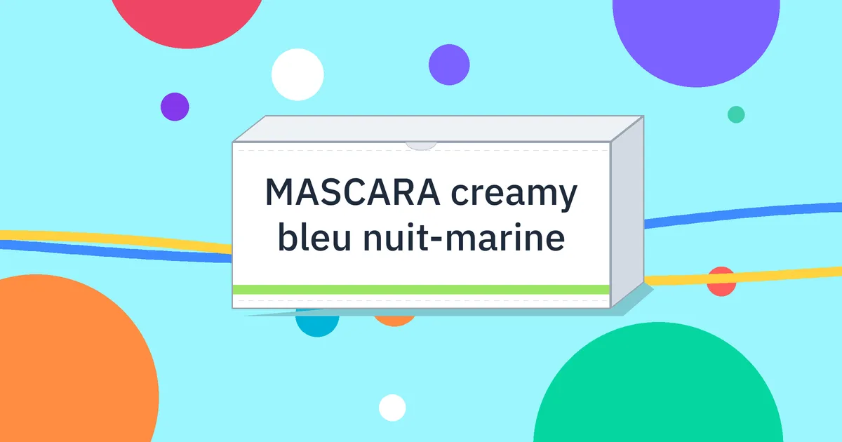 Symbolbild: Packung mit der Aufschrift MASCARA creamy bleu nuit-marine (PZN 11002545) – Verfügbarkeit und Bezug in Apotheken in Frankfurt am Main