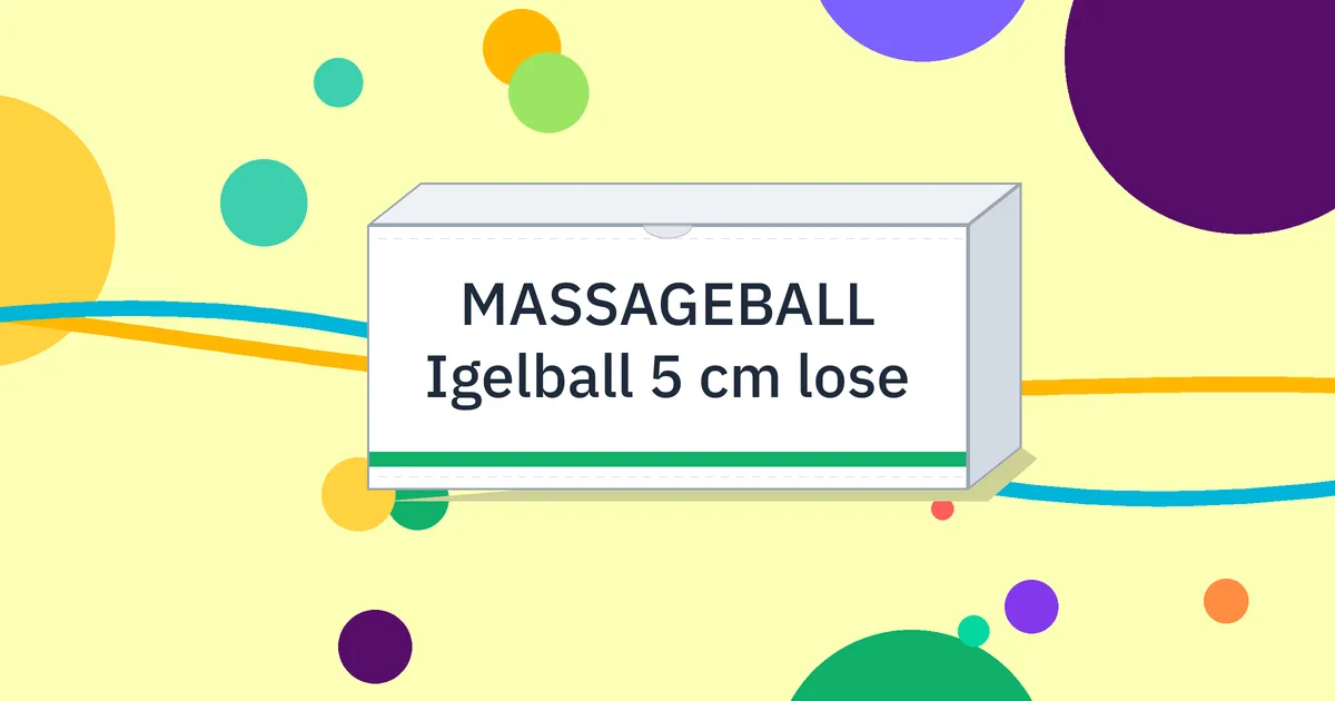 Symbolbild: Packung mit der Aufschrift MASSAGEBALL Igelball 5 cm lose (PZN 00085232) – Verfügbarkeit und Bezug in Apotheken in Frankfurt am Main