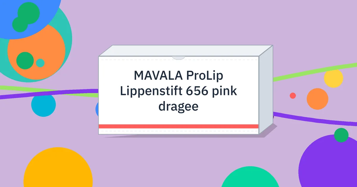 Symbolbild: Packung mit der Aufschrift MAVALA ProLip Lippenstift 656 pink dragee (PZN 16496730) – Verfügbarkeit und Bezug in Apotheken in Frankfurt am Main