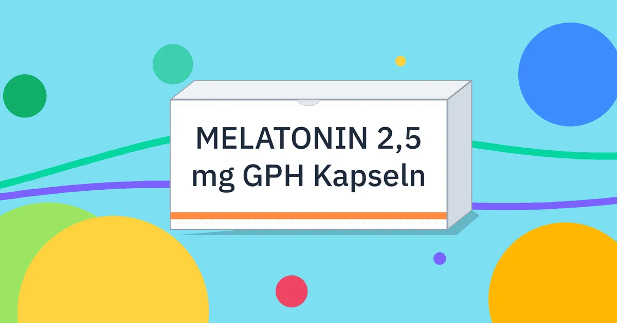 Symbolbild: Packung mit der Aufschrift MELATONIN 2,5 mg GPH Kapseln (PZN 11239129) – Verfügbarkeit und Bezug in Apotheken in Frankfurt am Main