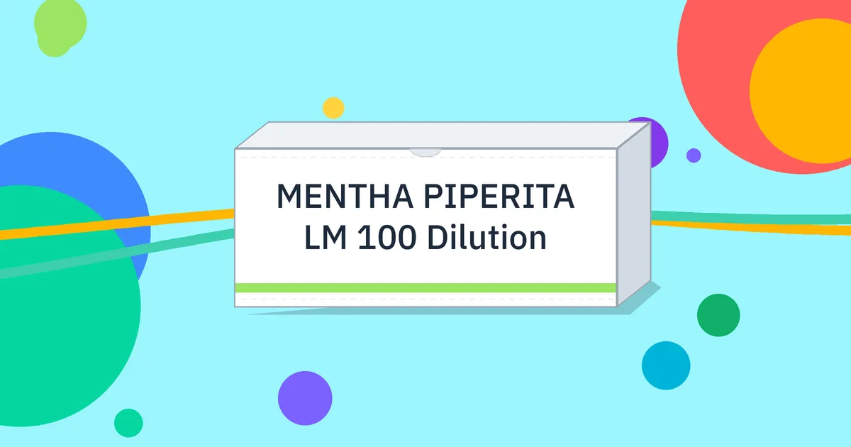 Symbolbild: Packung mit der Aufschrift MENTHA PIPERITA LM 100 Dilution (PZN 13604490) – Verfügbarkeit und Bezug in Apotheken in Frankfurt am Main