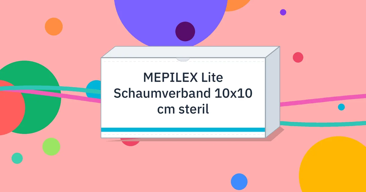 Symbolbild: Packung mit der Aufschrift MEPILEX Lite Schaumverband 10x10 cm steril (PZN 13835717) – Verfügbarkeit und Bezug in Apotheken in Frankfurt am Main