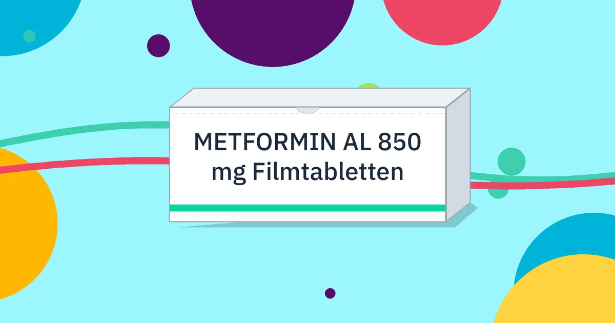 Symbolbild: Packung mit der Aufschrift METFORMIN AL 850 mg Filmtabletten (PZN 00045066) – Verfügbarkeit und Bezug in Apotheken in Frankfurt am Main