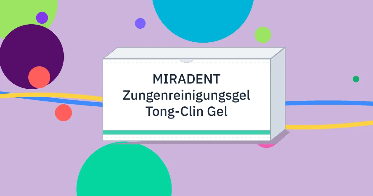 Symbolbild: Packung mit der Aufschrift MIRADENT Zungenreinigungsgel Tong-Clin Gel (PZN 03814849) – Verfügbarkeit und Bezug in Apotheken in Frankfurt am Main