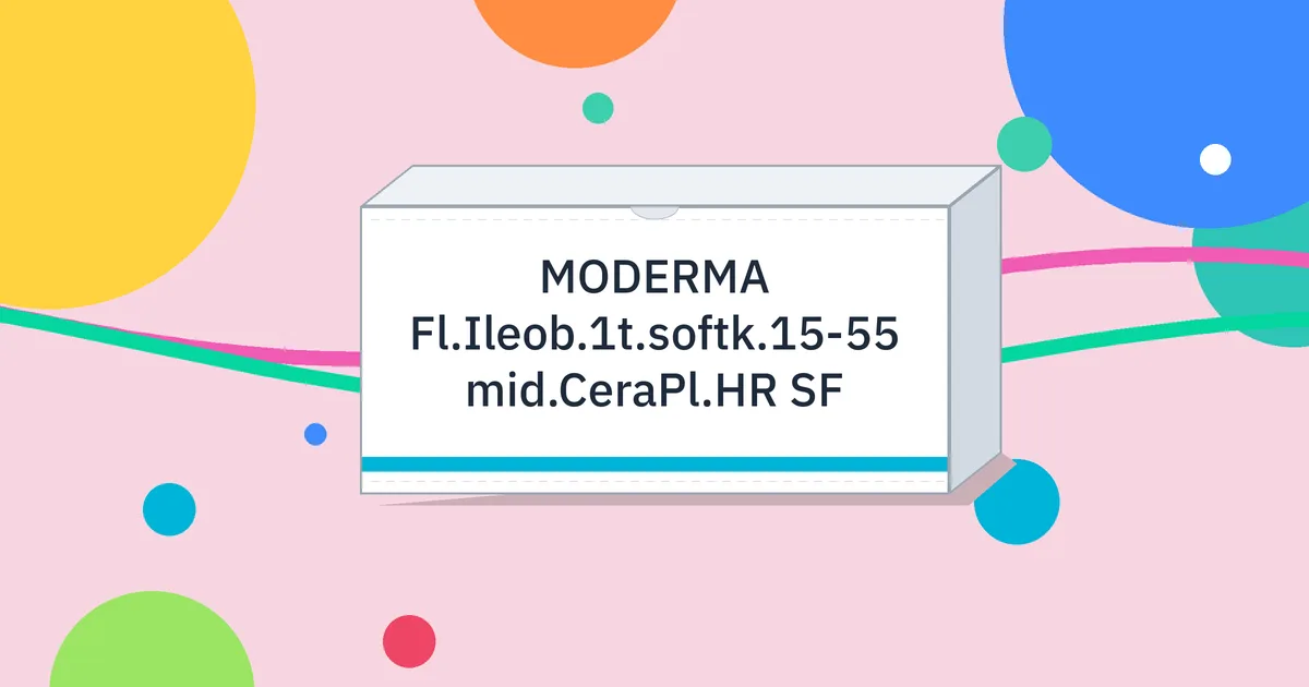 Symbolbild: Packung mit der Aufschrift MODERMA Fl.Ileob.1t.softk.15-55 mid.CeraPl.HR SF (PZN 12417366) – Verfügbarkeit und Bezug in Apotheken in Frankfurt am Main
