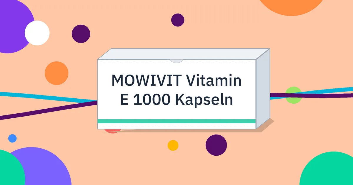 Symbolbild: Packung mit der Aufschrift MOWIVIT Vitamin E 1000 Kapseln (PZN 00836891) – Verfügbarkeit und Bezug in Apotheken in Frankfurt am Main