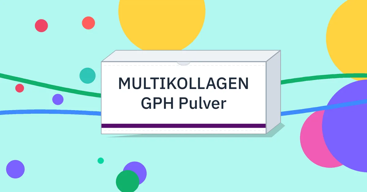 Symbolbild: Packung mit der Aufschrift MULTIKOLLAGEN GPH Pulver (PZN 20891797) – Verfügbarkeit und Bezug in Apotheken in Frankfurt am Main