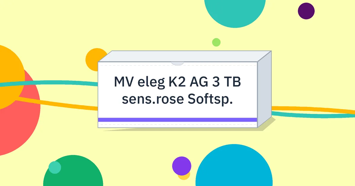 Symbolbild: Packung mit der Aufschrift MV eleg K2 AG 3 TB sens.rose Softsp. (PZN 14699570) – Verfügbarkeit und Bezug in Apotheken in Frankfurt am Main