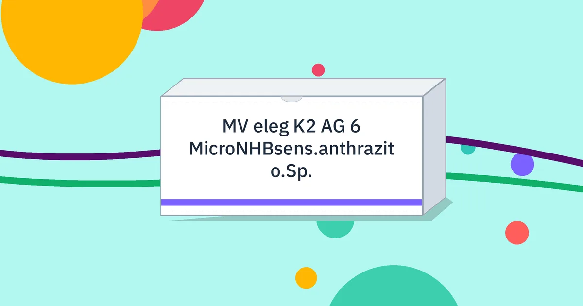 Symbolbild: Packung mit der Aufschrift MV eleg K2 AG 6 MicroNHBsens.anthrazit o.Sp. (PZN 16071580) – Verfügbarkeit und Bezug in Apotheken in Frankfurt am Main