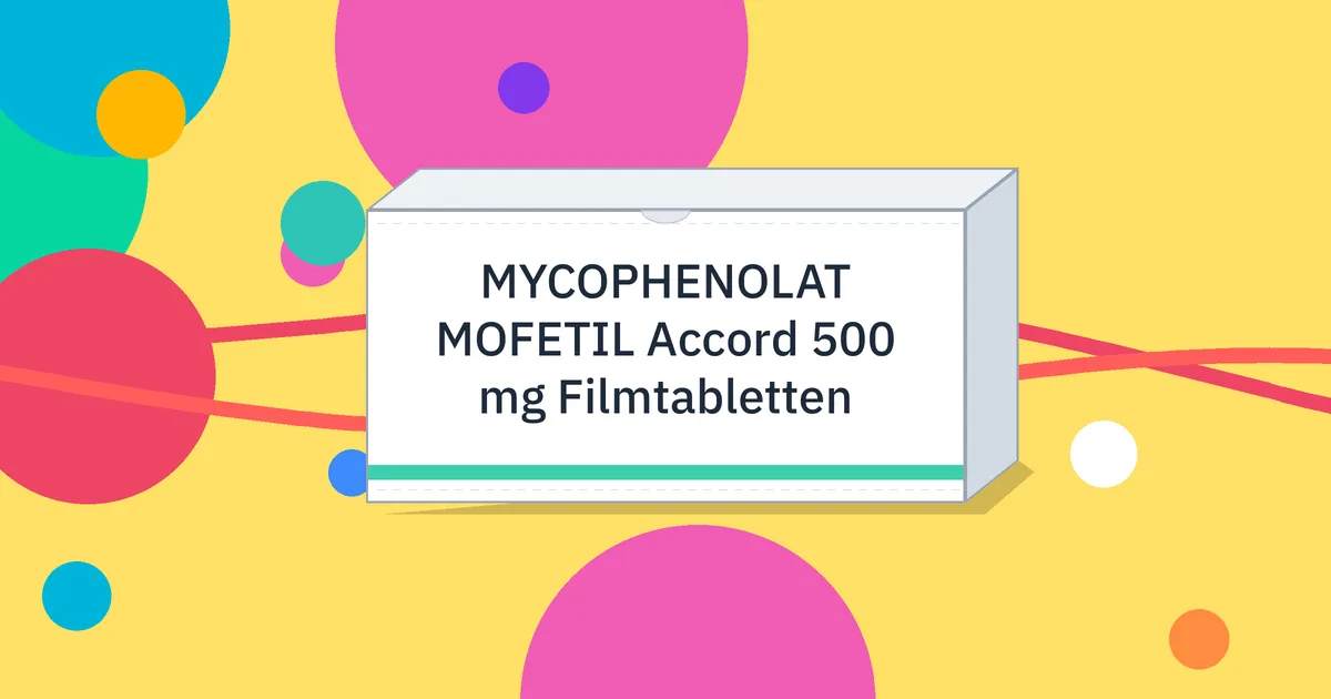 Symbolbild: Packung mit der Aufschrift MYCOPHENOLAT MOFETIL Accord 500 mg Filmtabletten (PZN 13623843) – Verfügbarkeit und Bezug in Apotheken in Frankfurt am Main