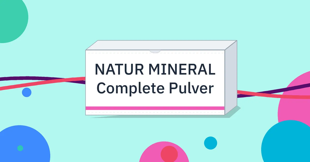 Symbolbild: Packung mit der Aufschrift NATUR MINERAL Complete Pulver (PZN 12512159) – Verfügbarkeit und Bezug in Apotheken in Frankfurt am Main