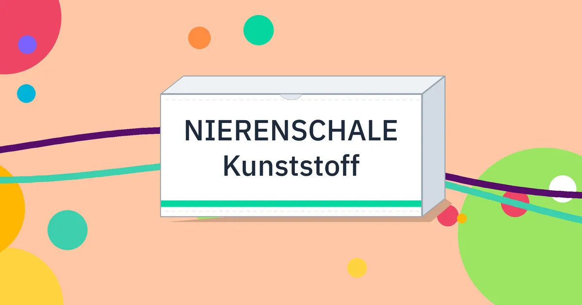Symbolbild: Packung mit der Aufschrift NIERENSCHALE Kunststoff (PZN 04755971) – Verfügbarkeit und Bezug in Apotheken in Frankfurt am Main