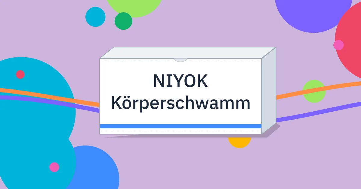 Symbolbild: Packung mit der Aufschrift NIYOK Körperschwamm (PZN 19542376) – Verfügbarkeit und Bezug in Apotheken in Frankfurt am Main