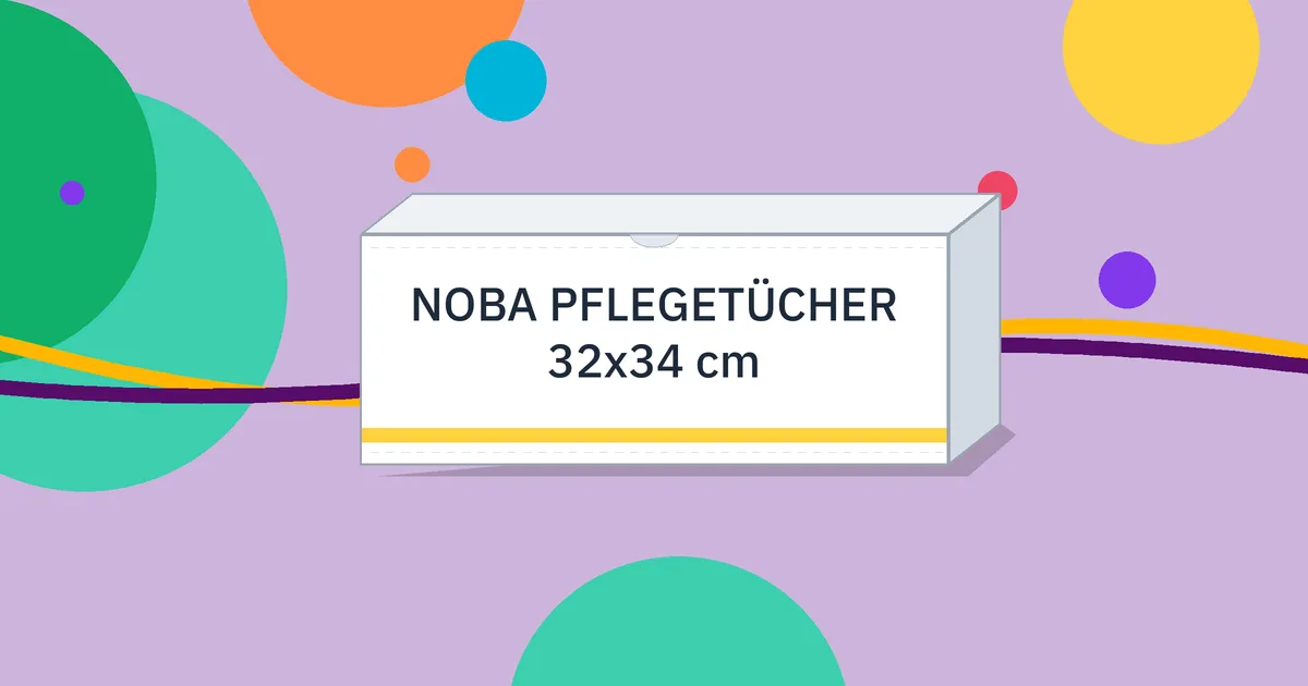 Symbolbild: Packung mit der Aufschrift NOBA PFLEGETÜCHER 32x34 cm (PZN 09313930) – Verfügbarkeit und Bezug in Apotheken in Frankfurt am Main