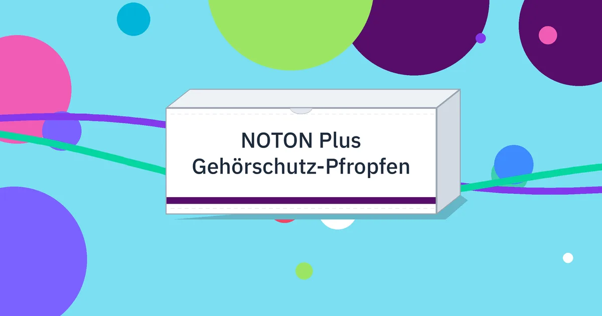 Symbolbild: Packung mit der Aufschrift NOTON Plus Gehörschutz-Pfropfen (PZN 11652131) – Verfügbarkeit und Bezug in Apotheken in Frankfurt am Main
