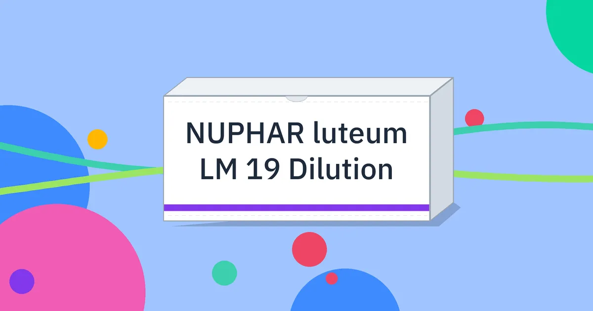 Symbolbild: Packung mit der Aufschrift NUPHAR luteum LM 19 Dilution (PZN 13620589) – Verfügbarkeit und Bezug in Apotheken in Frankfurt am Main