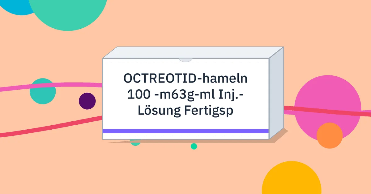 Symbolbild: Packung mit der Aufschrift OCTREOTID-hameln 100 -m63g-ml Inj.-Lösung Fertigsp (PZN 08820257) – Verfügbarkeit und Bezug in Apotheken in Frankfurt am Main
