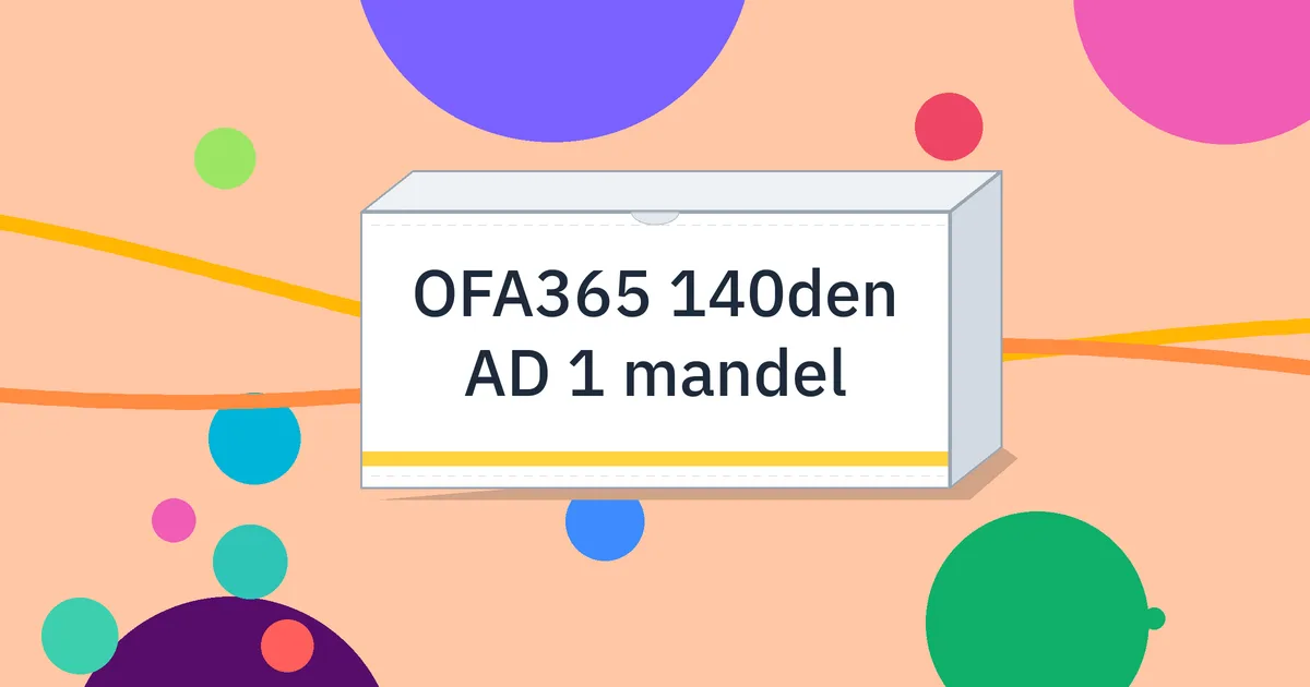 Symbolbild: Packung mit der Aufschrift OFA365 140den AD 1 mandel (PZN 16722735) – Verfügbarkeit und Bezug in Apotheken in Frankfurt am Main