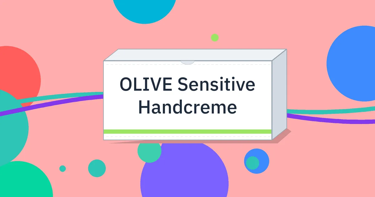 Symbolbild: Packung mit der Aufschrift OLIVE Sensitive Handcreme (PZN 06935536) – Verfügbarkeit und Bezug in Apotheken in Frankfurt am Main
