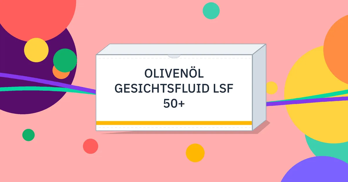 Symbolbild: Packung mit der Aufschrift OLIVENÖL GESICHTSFLUID LSF 50+ (PZN 19157129) – Verfügbarkeit und Bezug in Apotheken in Frankfurt am Main