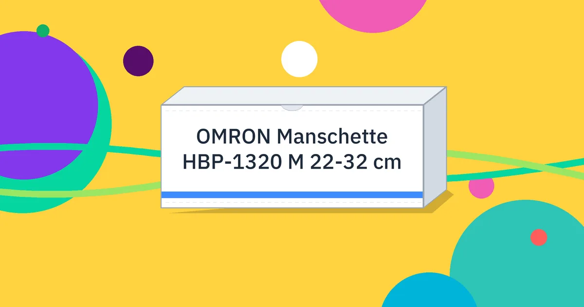 Symbolbild: Packung mit der Aufschrift OMRON Manschette HBP-1320 M 22-32 cm (PZN 14057653) – Verfügbarkeit und Bezug in Apotheken in Frankfurt am Main