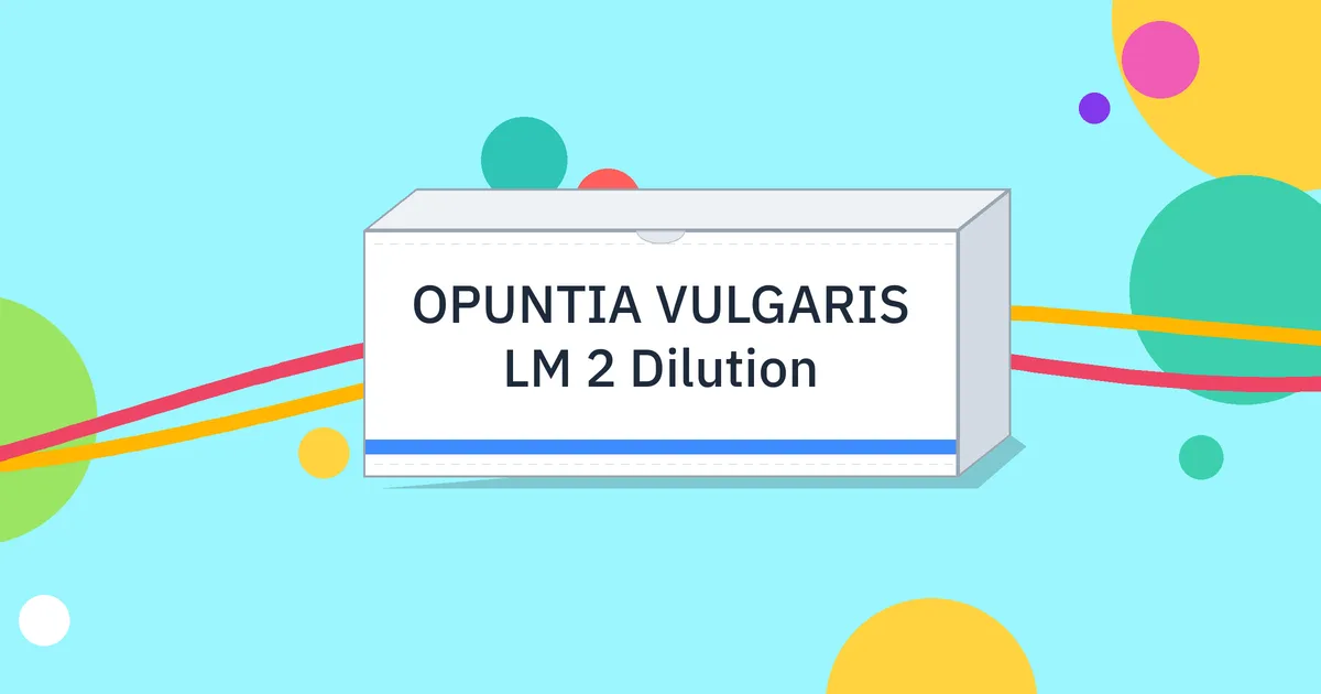 Symbolbild: Packung mit der Aufschrift OPUNTIA VULGARIS LM 2 Dilution (PZN 13627427) – Verfügbarkeit und Bezug in Apotheken in Frankfurt am Main