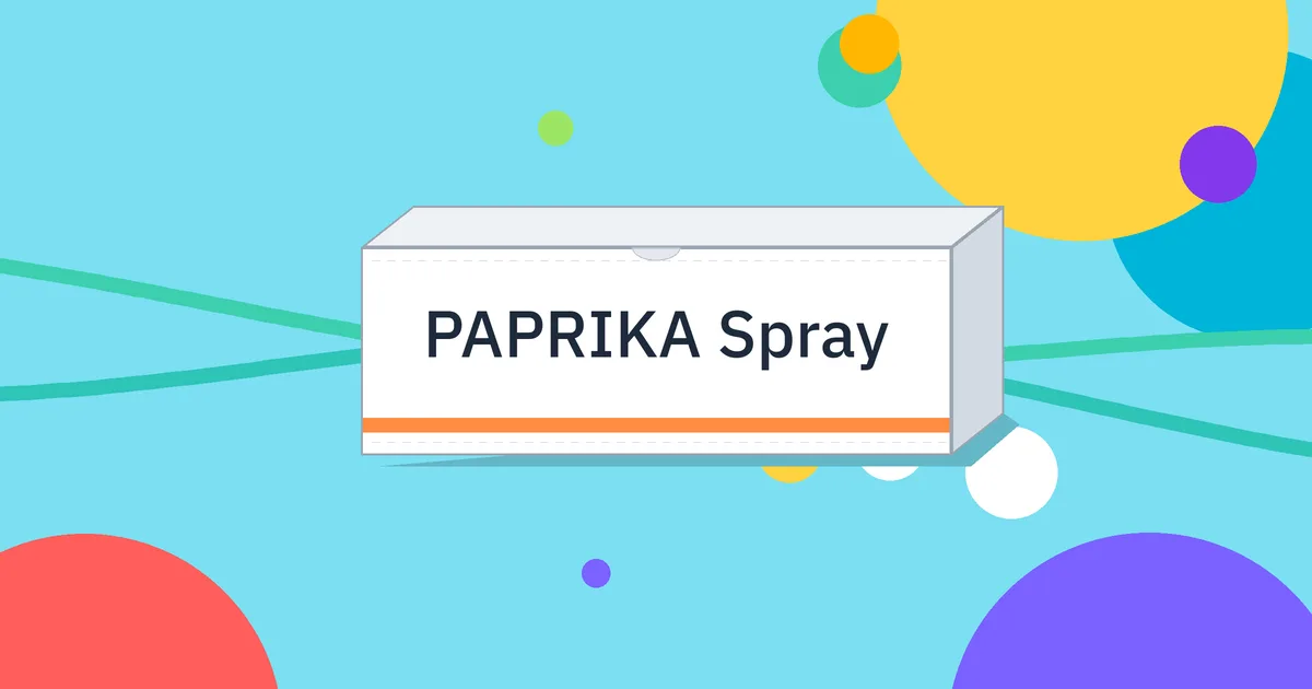 Symbolbild: Packung mit der Aufschrift PAPRIKA Spray (PZN 13980081) – Verfügbarkeit und Bezug in Apotheken in Frankfurt am Main