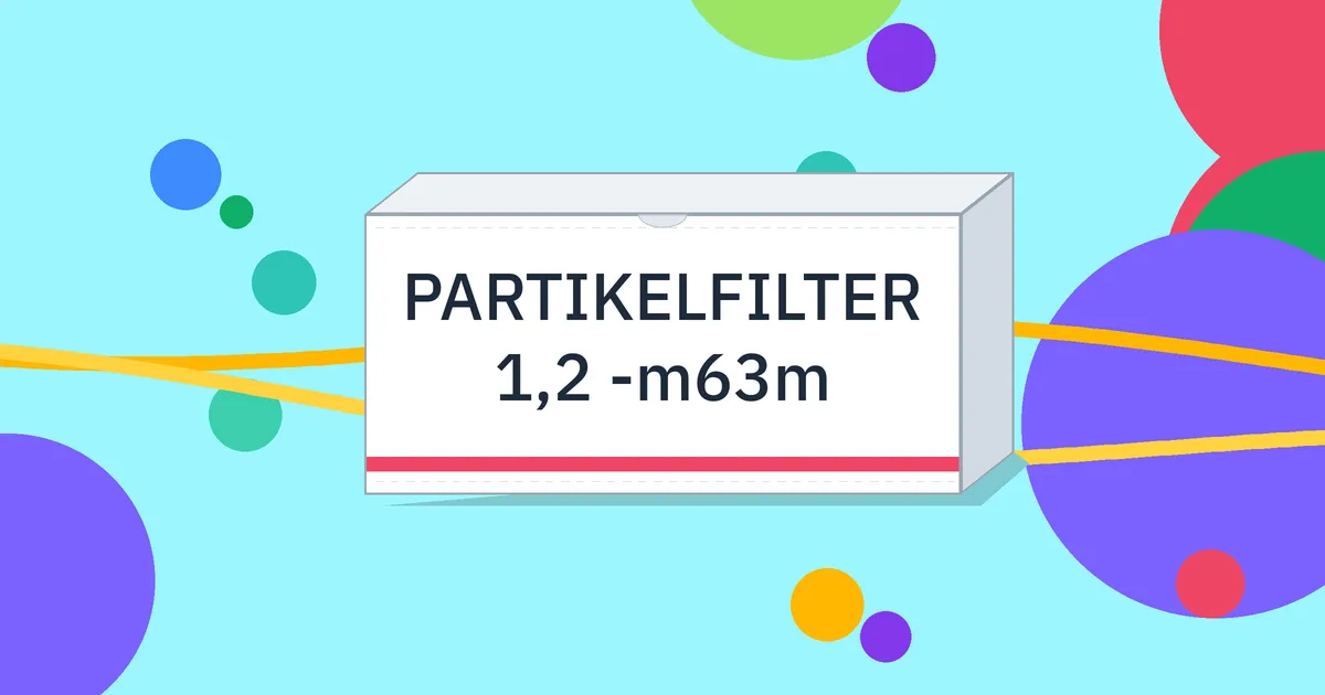 Symbolbild: Packung mit der Aufschrift PARTIKELFILTER 1,2 -m63m (PZN 19251041) – Verfügbarkeit und Bezug in Apotheken in Frankfurt am Main