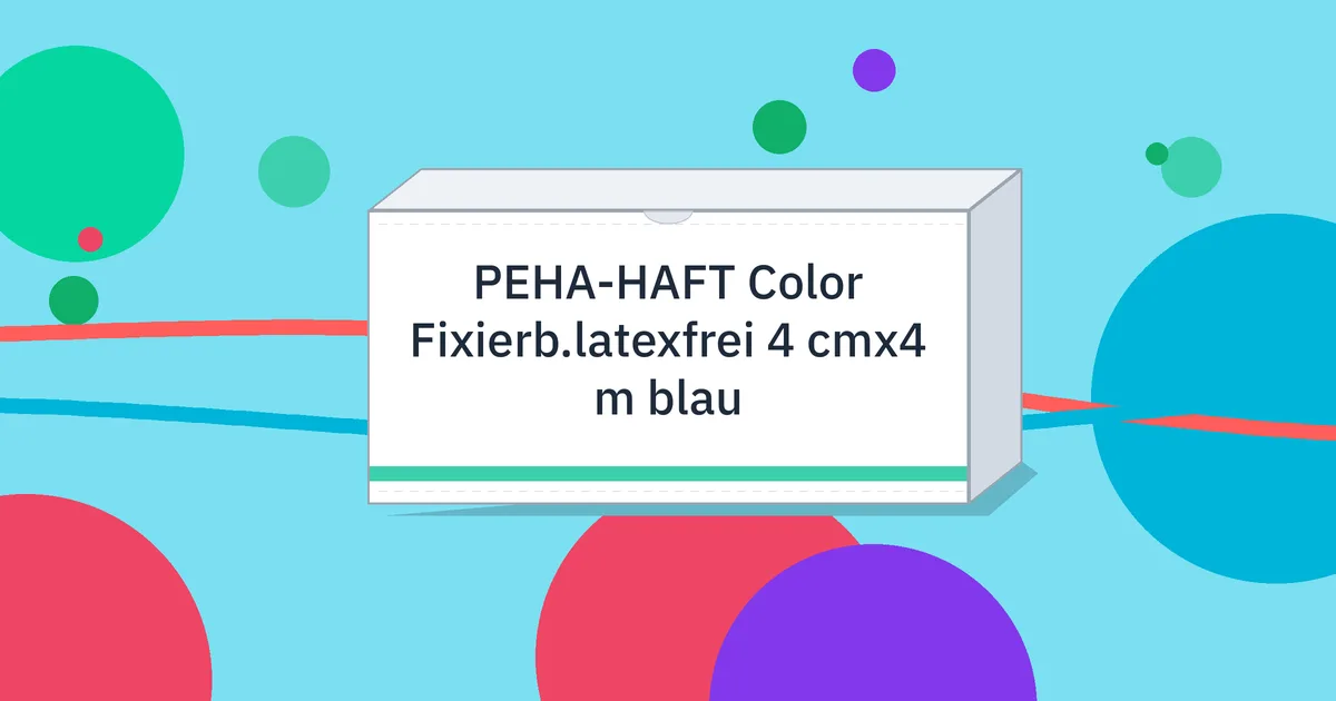 Symbolbild: Packung mit der Aufschrift PEHA-HAFT Color Fixierb.latexfrei 4 cmx4 m blau (PZN 11124892) – Verfügbarkeit und Bezug in Apotheken in Frankfurt am Main