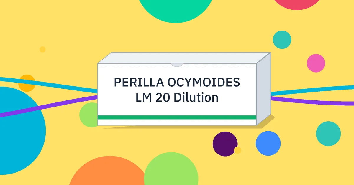 Symbolbild: Packung mit der Aufschrift PERILLA OCYMOIDES LM 20 Dilution (PZN 13635160) – Verfügbarkeit und Bezug in Apotheken in Frankfurt am Main
