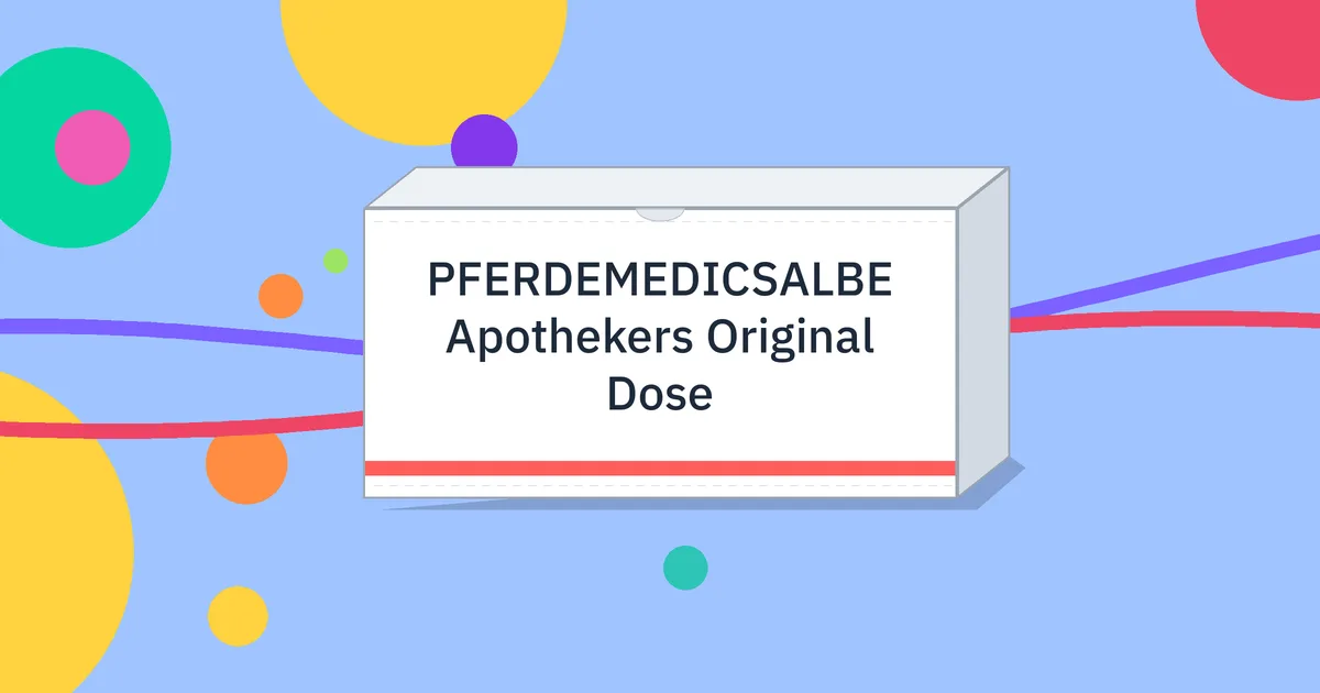 Symbolbild: Packung mit der Aufschrift PFERDEMEDICSALBE Apothekers Original Dose (PZN 16154656) – Verfügbarkeit und Bezug in Apotheken in Frankfurt am Main