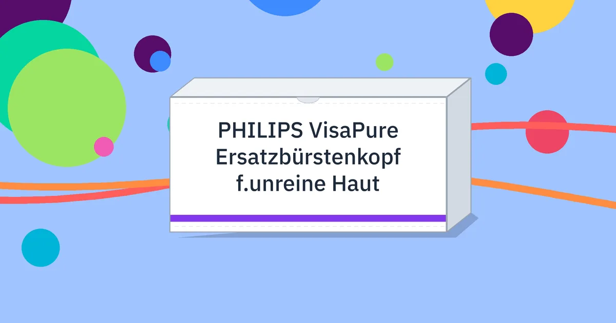 Symbolbild: Packung mit der Aufschrift PHILIPS VisaPure Ersatzbürstenkopf f.unreine Haut (PZN 12375308) – Verfügbarkeit und Bezug in Apotheken in Frankfurt am Main