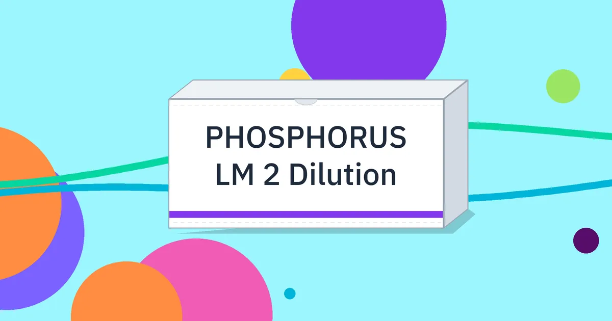 Symbolbild: Packung mit der Aufschrift PHOSPHORUS LM 2 Dilution (PZN 13033952) – Verfügbarkeit und Bezug in Apotheken in Frankfurt am Main