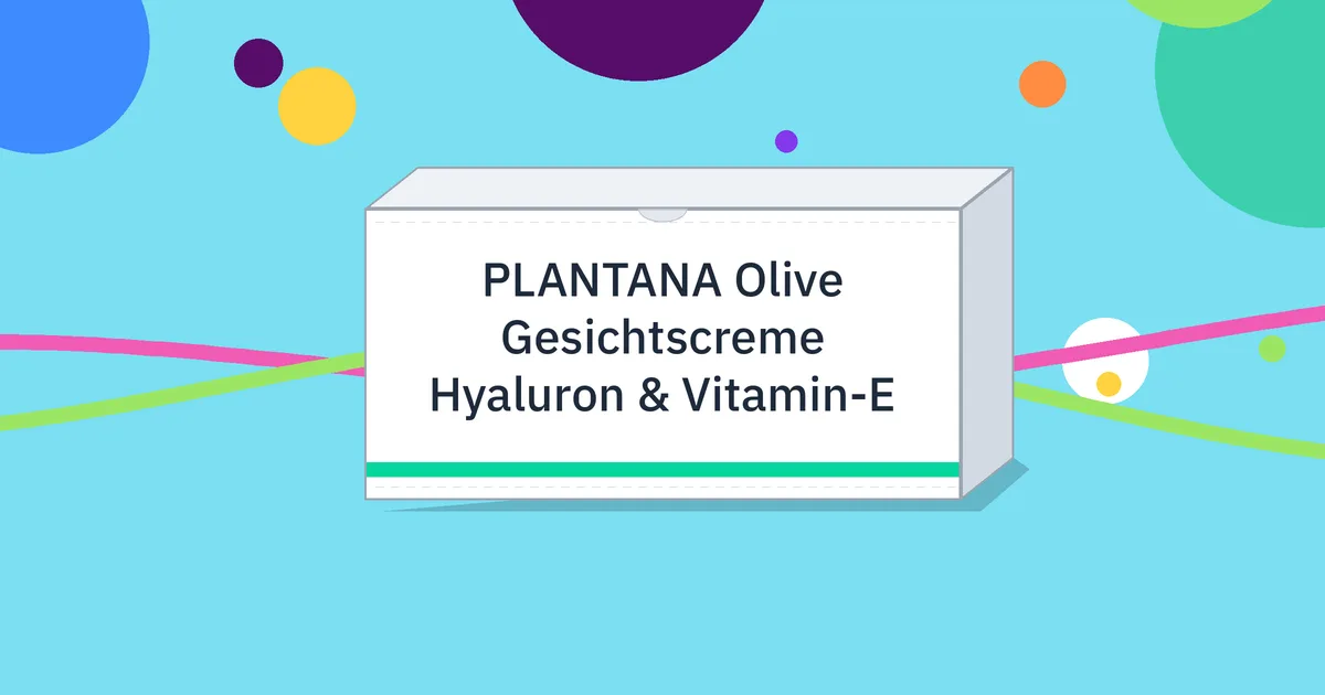Symbolbild: Packung mit der Aufschrift PLANTANA Olive Gesichtscreme Hyaluron & Vitamin-E (PZN 18232159) – Verfügbarkeit und Bezug in Apotheken in Frankfurt am Main