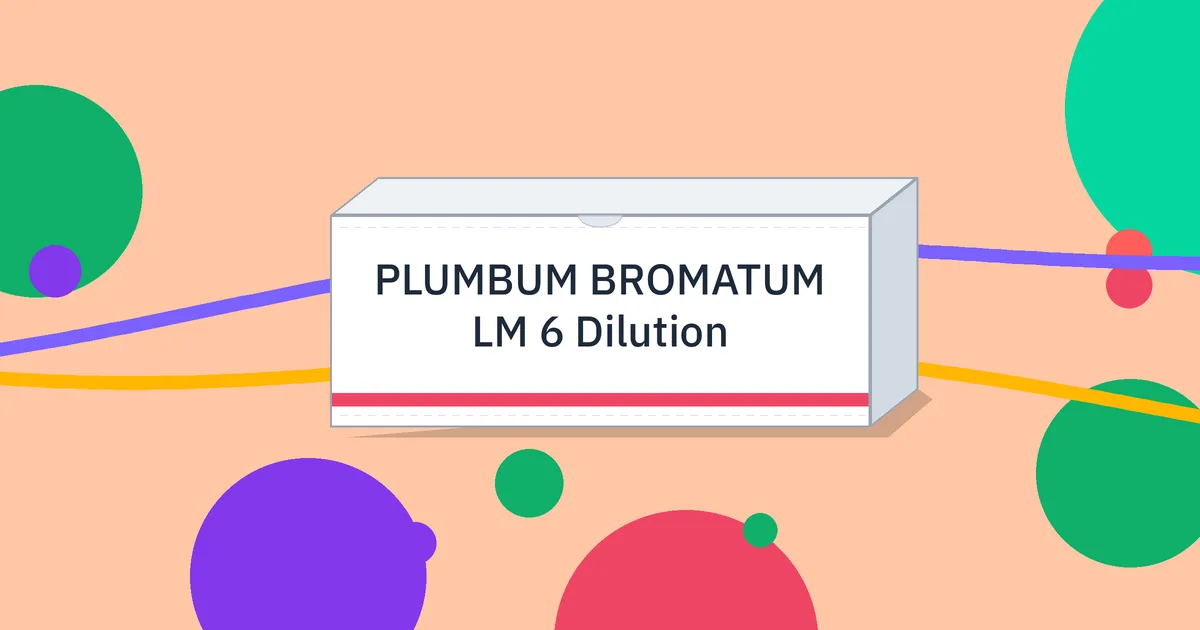 Symbolbild: Packung mit der Aufschrift PLUMBUM BROMATUM LM 6 Dilution (PZN 13039676) – Verfügbarkeit und Bezug in Apotheken in Frankfurt am Main