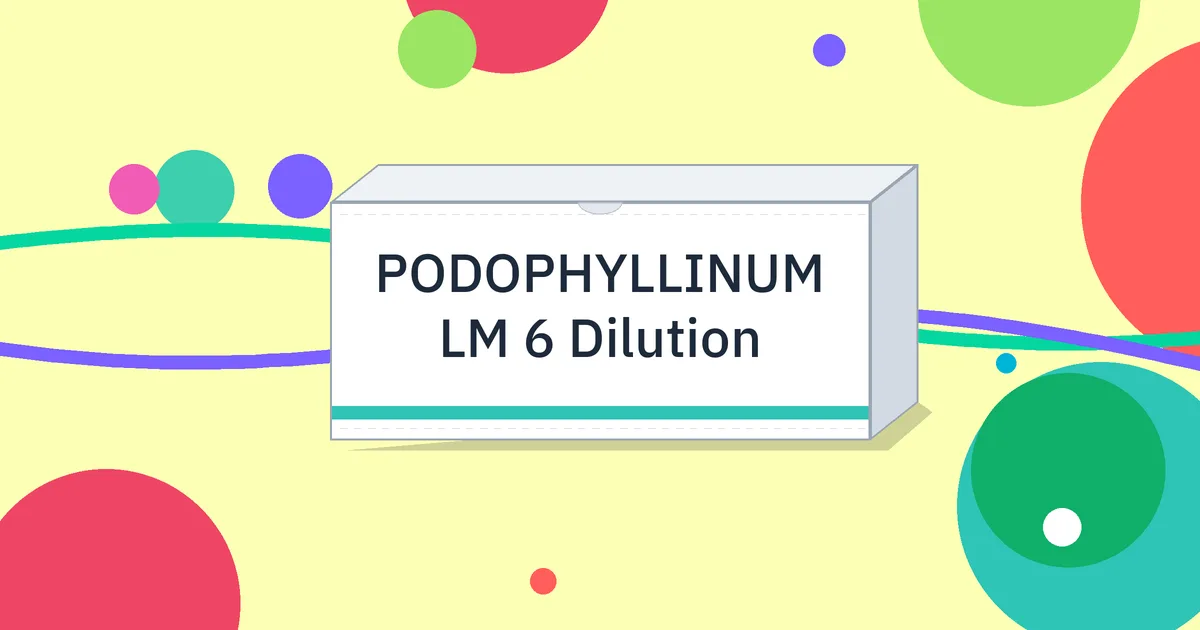 Symbolbild: Packung mit der Aufschrift PODOPHYLLINUM LM 6 Dilution (PZN 13660927) – Verfügbarkeit und Bezug in Apotheken in Frankfurt am Main