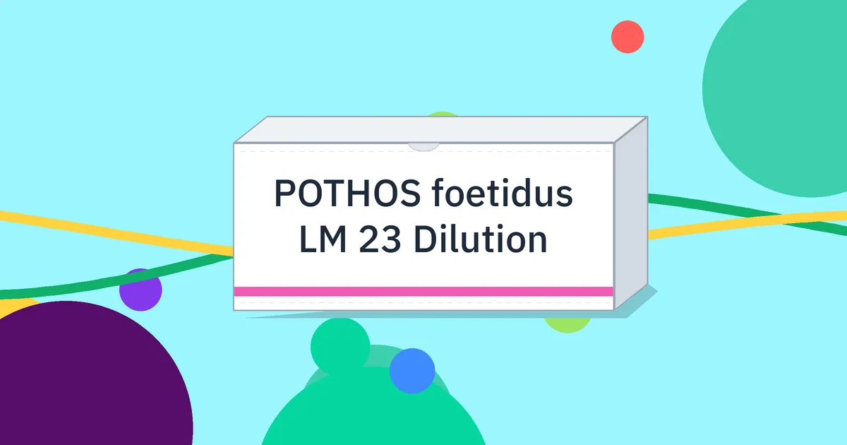 Symbolbild: Packung mit der Aufschrift POTHOS foetidus LM 23 Dilution (PZN 13666249) – Verfügbarkeit und Bezug in Apotheken in Frankfurt am Main